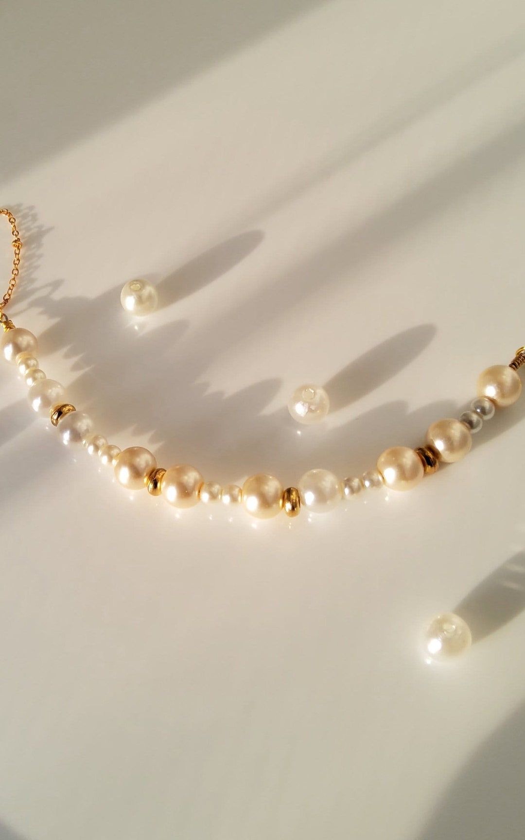 Elegant Glass Pearl Bracelet by Meraki Magazi, Beaded Glass Pearl ...