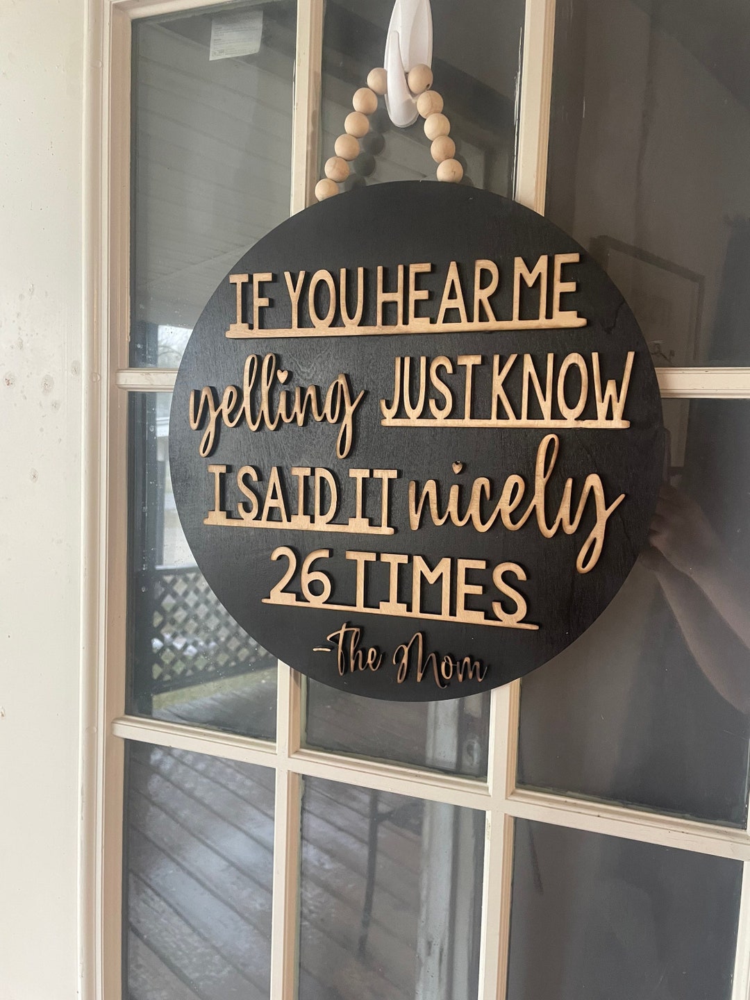 If You Hear Me Yelling Door Hanger, Loud Kids, Yelling Funny Mom Door ...