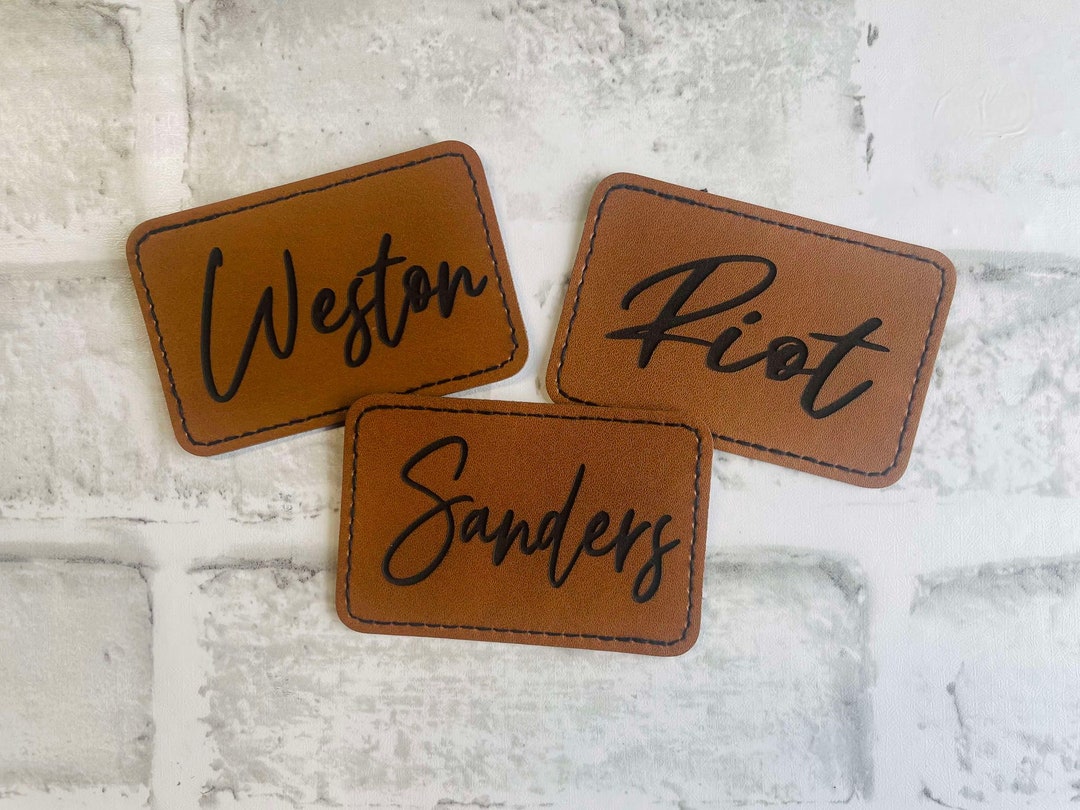 Custom Leather Patch, Adhesive Backing Ready to Press, DIY Leather ...