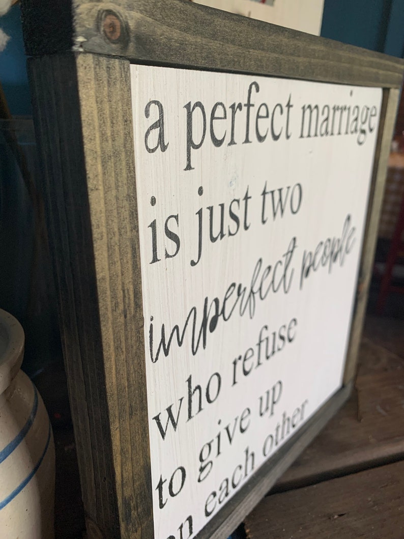 Perfect Marriage Sign, Imperfect People Wood Sign, Perfect Marriage ...