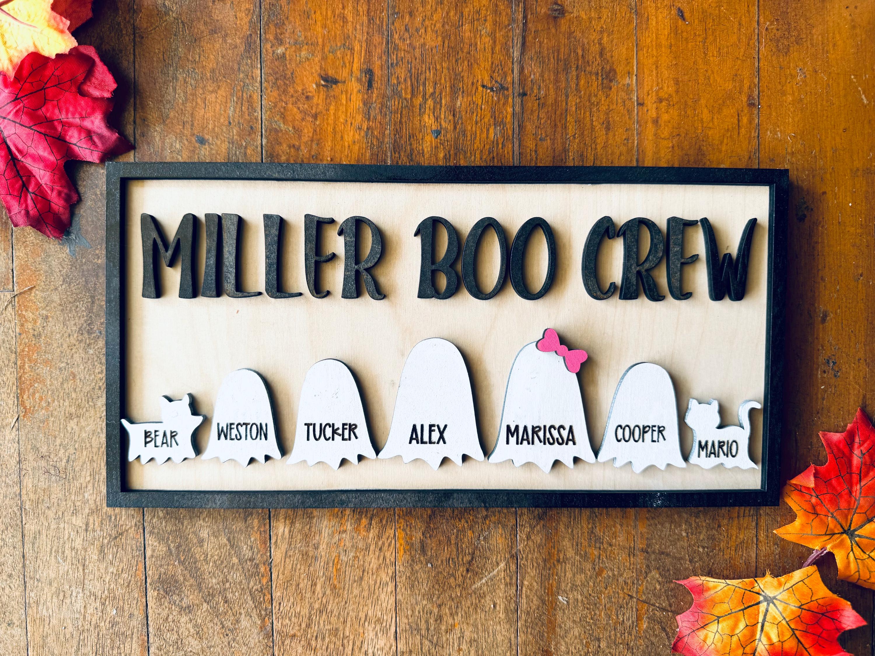 Personalized Family Boo Crew Sign, Boo Crew Sign - Etsy