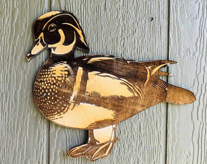 Engraved Wood Duck, Wood Duck Wall Decor - Etsy