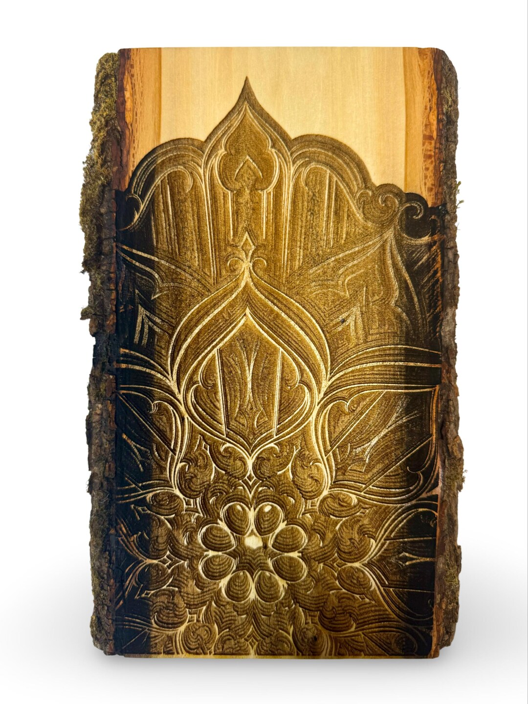 Awake II Engraved on Slab of Live Edge Wood - Etsy