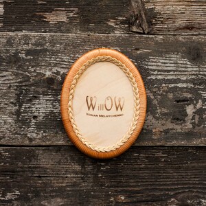 Oval wicker photo frame Decorative photo frame with single | Etsy