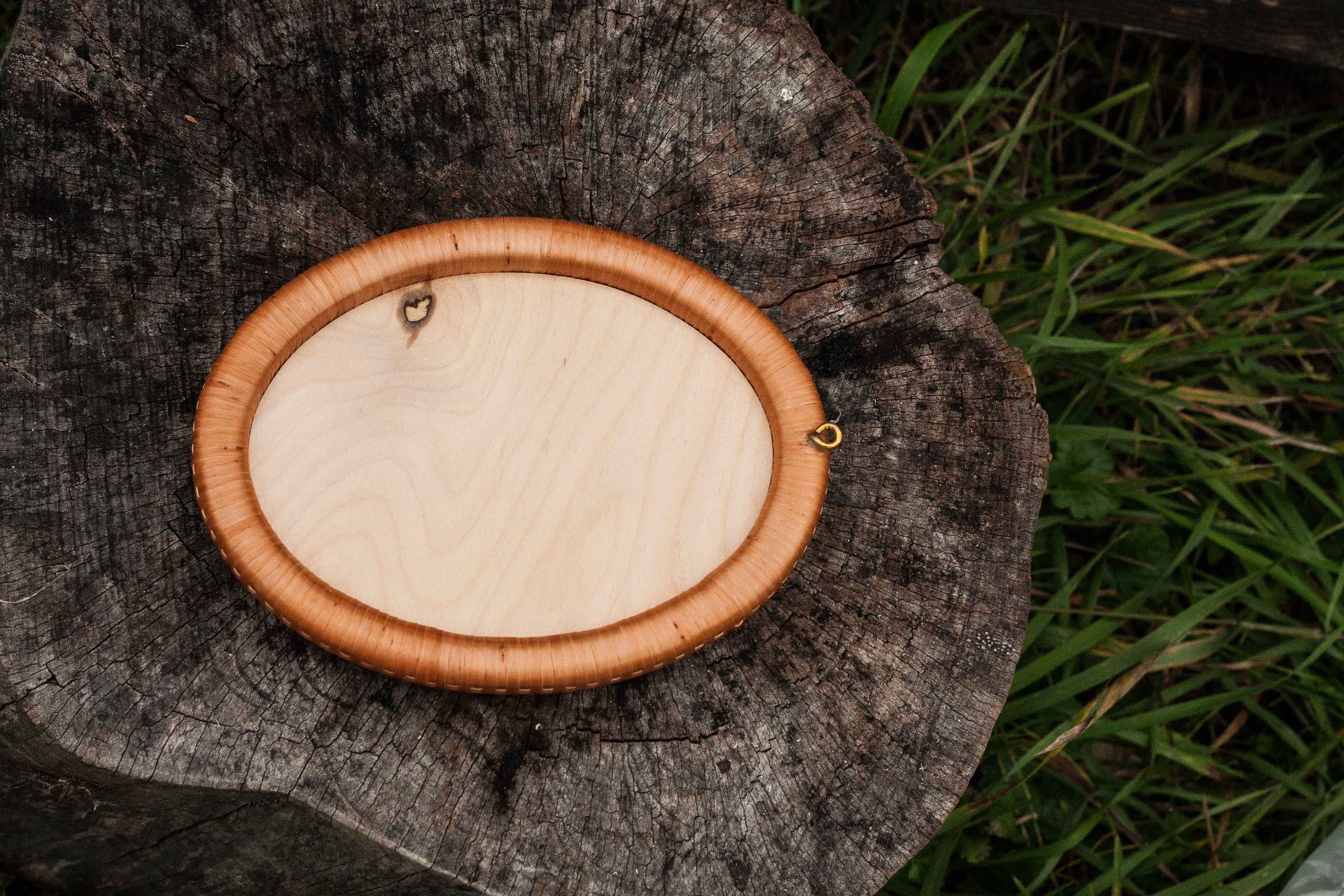 Oval wicker photo frame Decorative photo frame with single | Etsy