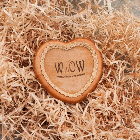 Wicker Heart-shaped Frame Wicker Photo Frame With Single | Etsy