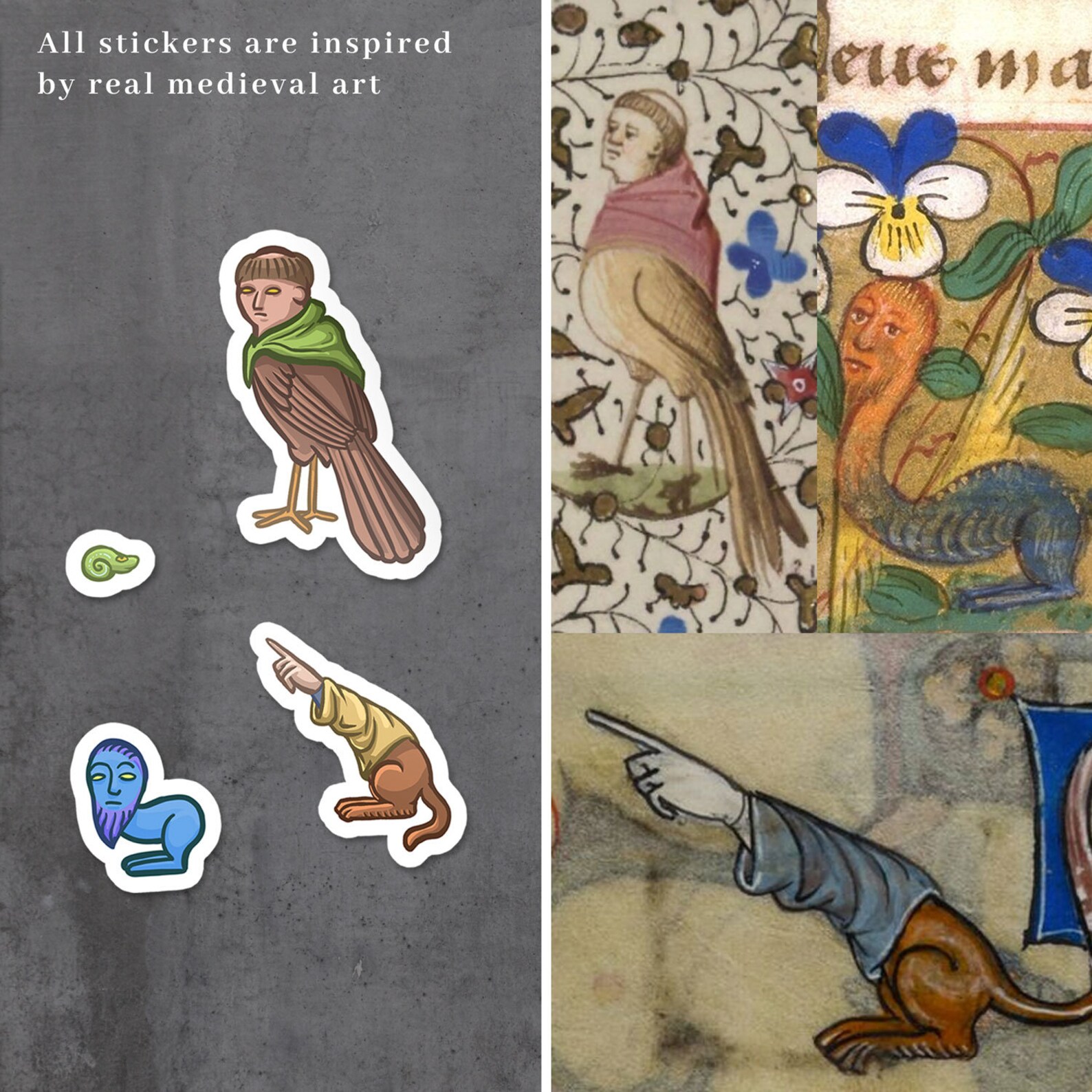 Medieval People Sticker 12-pack - Etsy