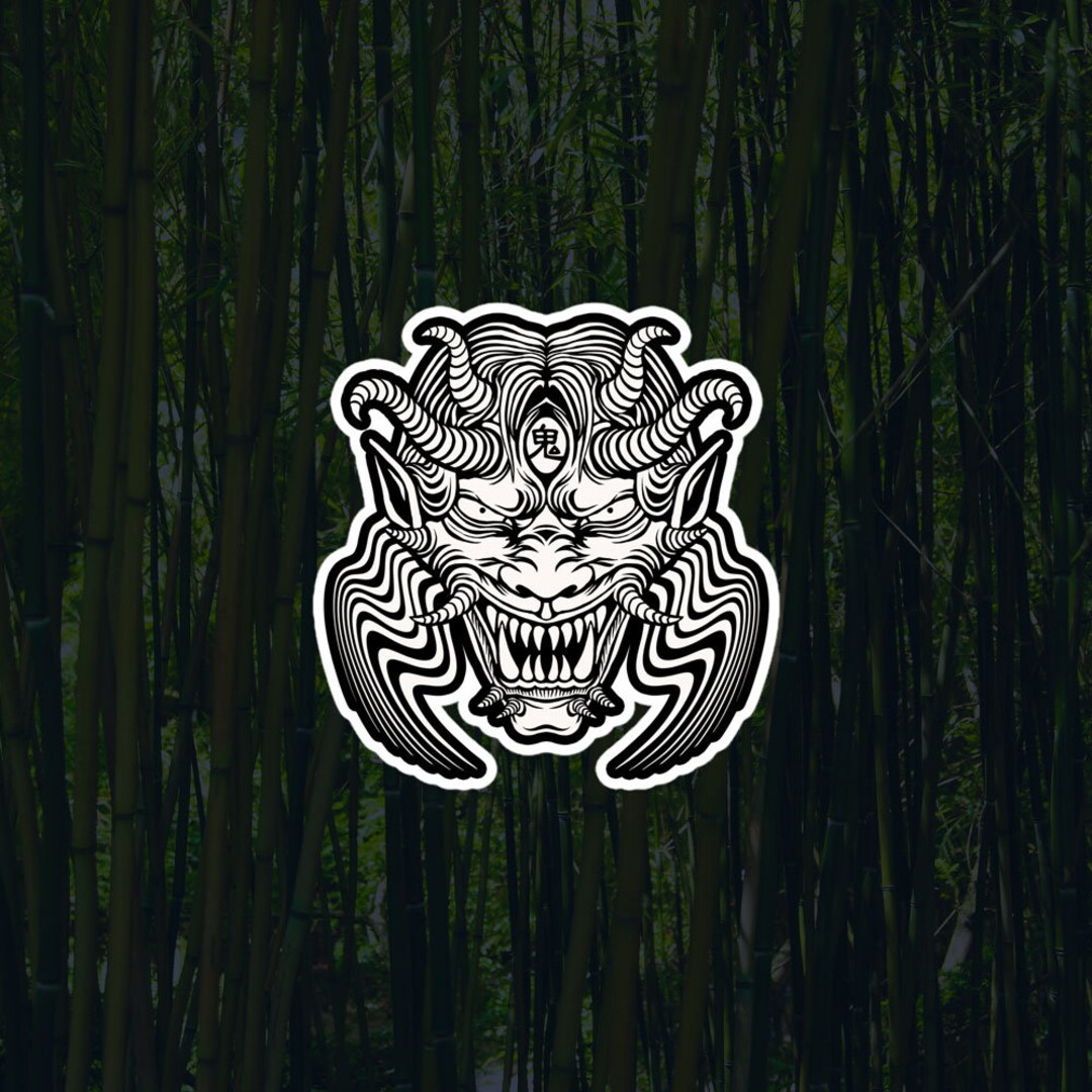Oni Demon Ogre Kuss Cut Sticker - Etsy.de