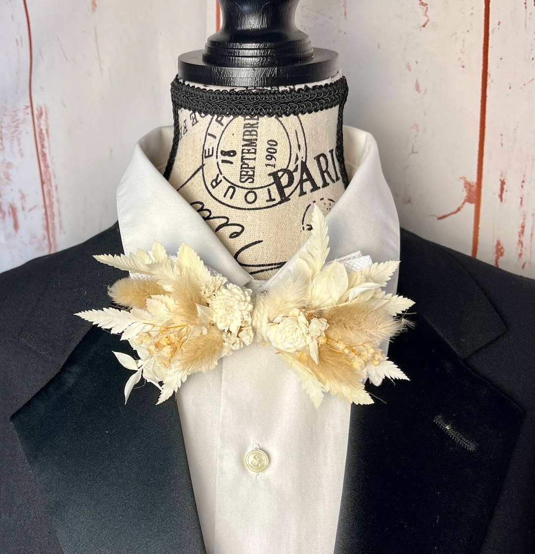 Dried Flower Bow Tie Preserved Flower Bow Tie, Special Occasion Bow Tie ...