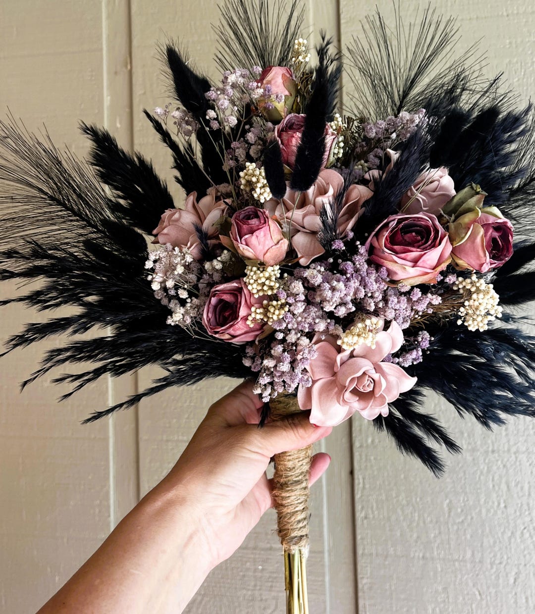 Shabby Chic Moody Goth Victorian Wedding Flower Bouquet, Victorian Goth ...
