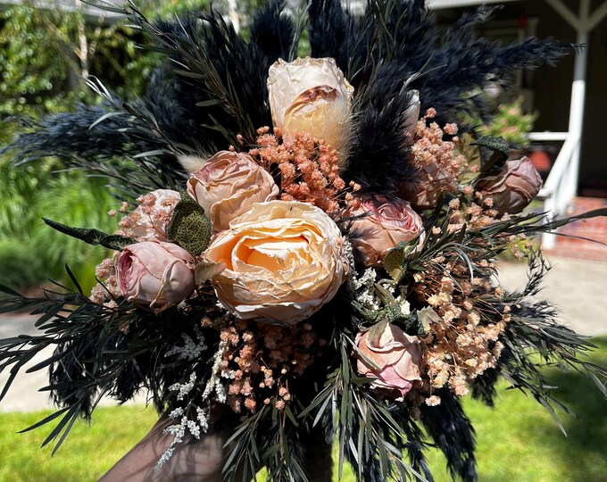 Shabby Chic Moody Goth Victorian Wedding Flower Bouquet, Victorian Goth ...