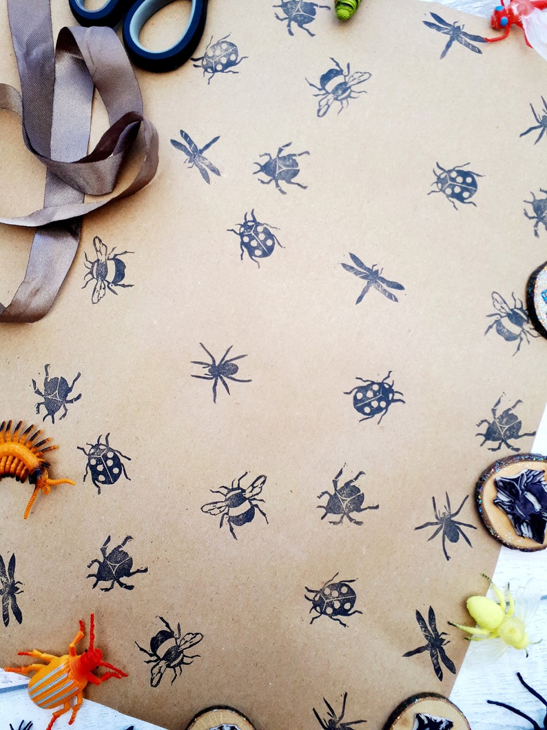Insect Ink Stamps Spider Beetle Ladybird Dragonfly Bee - Etsy