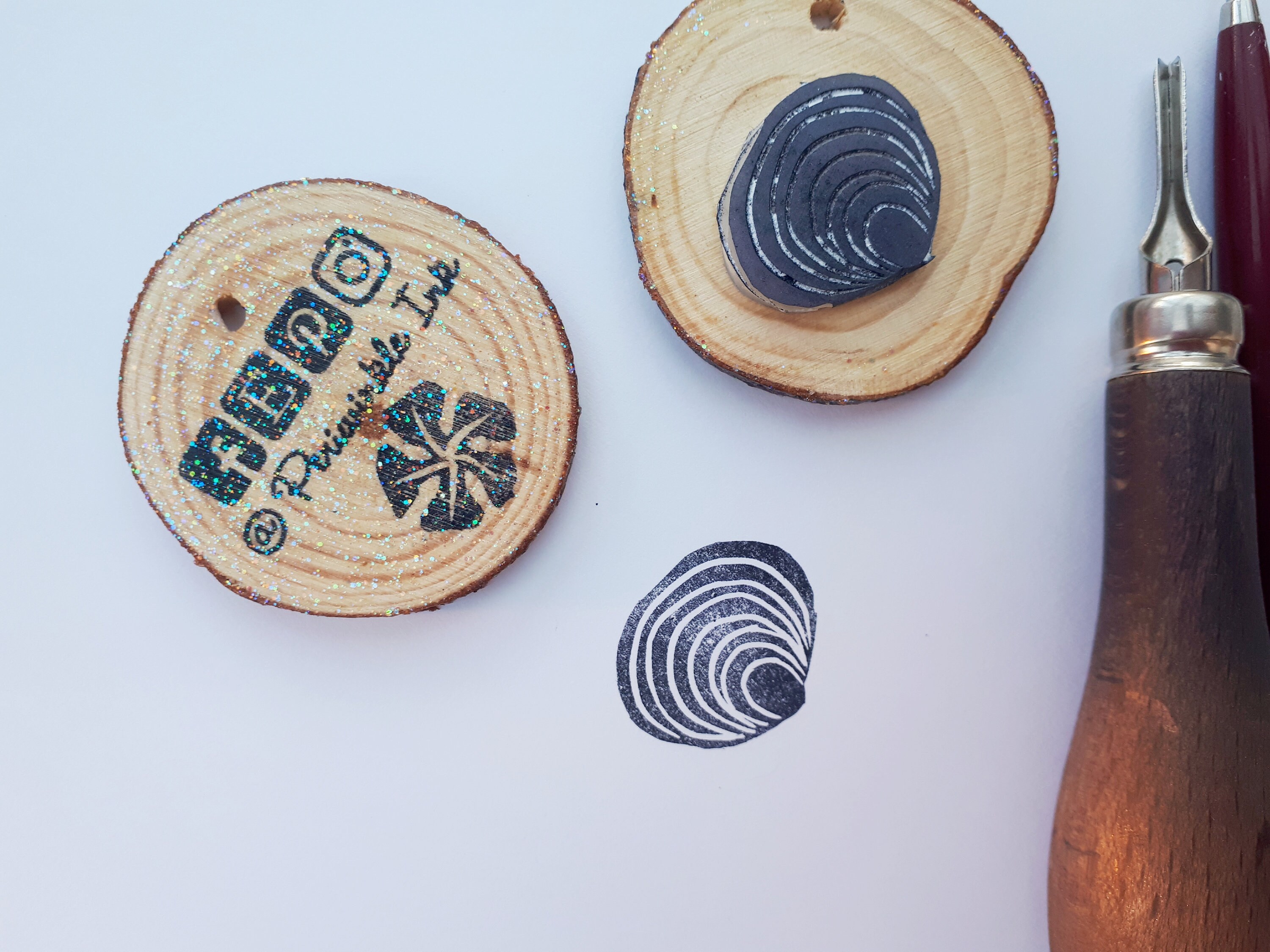 Seashell Ink Stamps Shell Printing Block DIY Eco Recyclable | Etsy