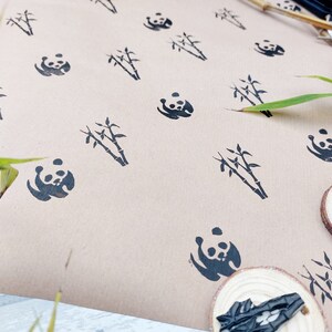 Hand Carved Panda and Bamboo Ink Stamp Sets, Rubber Stamper Printing ...