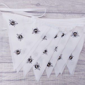 Hand Printed Linocut Bumble Bee Bunting, Jubilee Garden Decor, Bee ...