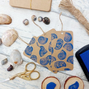 Seashell Ink Stamps, Shell Printing Block, DIY Eco Recyclable Wrapping ...