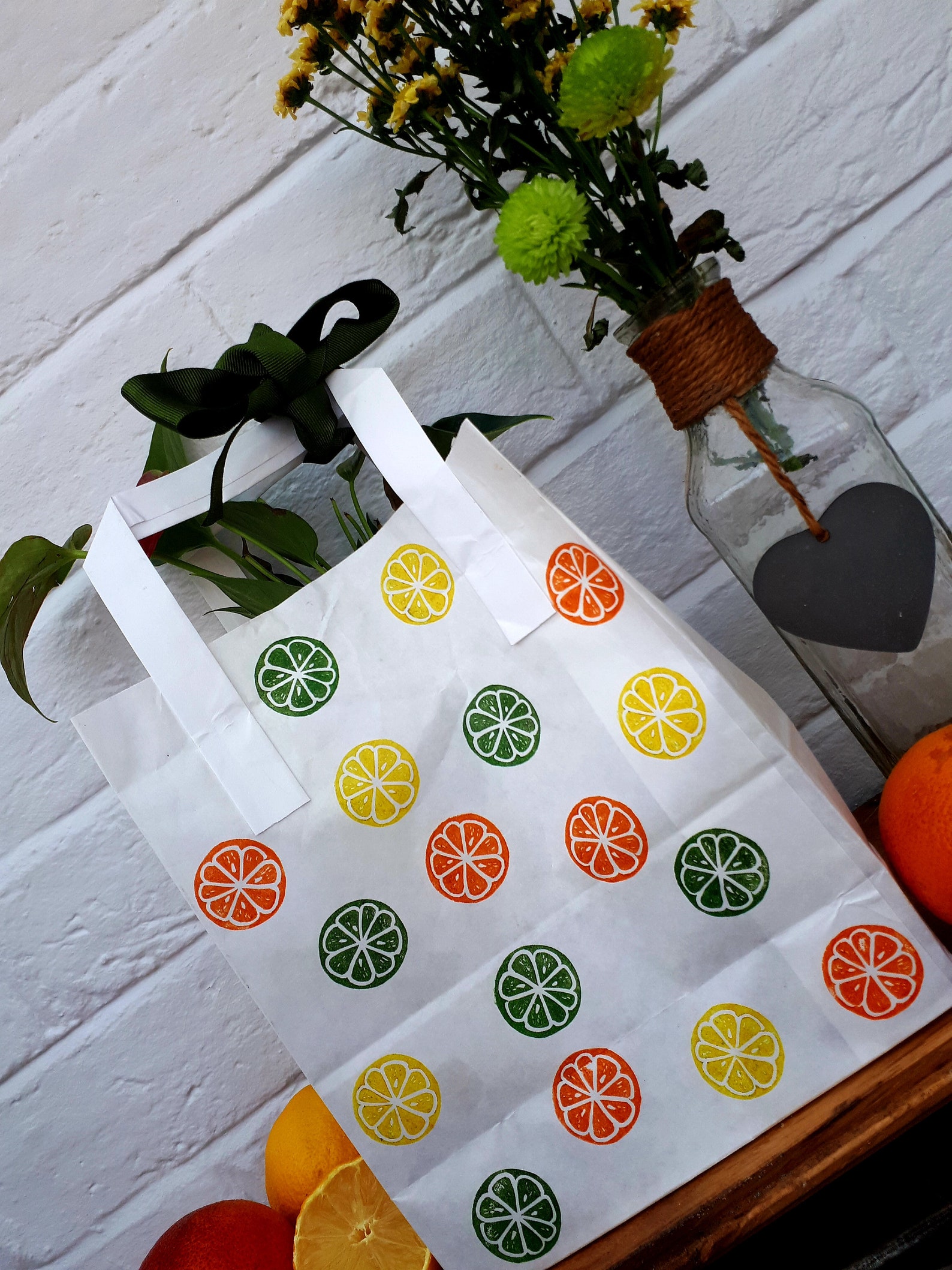 Hand Carved Fruit Ink Stamps DIY Eco Recyclable Wrapping - Etsy