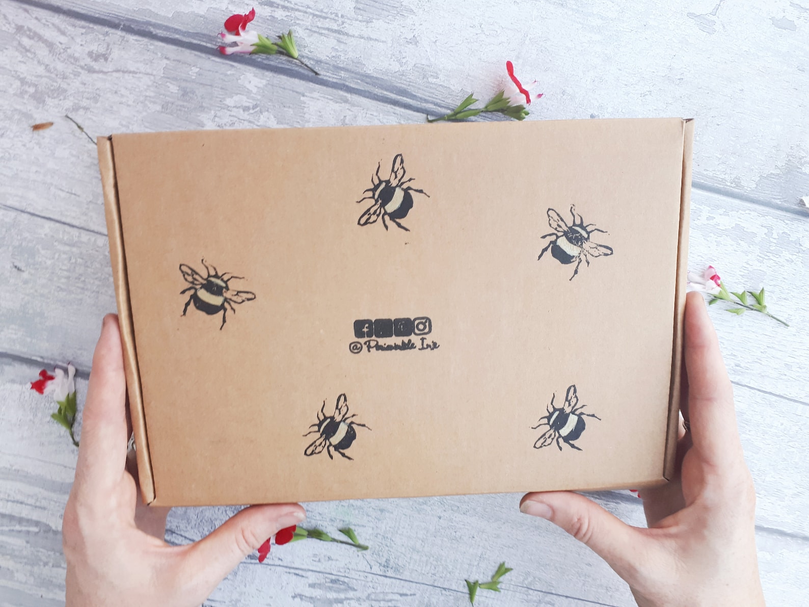 Hand Carved Ink Stamp Set Gift Box DIY Gift Tag Make Your Own - Etsy