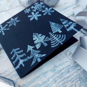 Christmas Tree Ink Stamp, Fir Tree Printing Block, Hand Carved, DIY ...