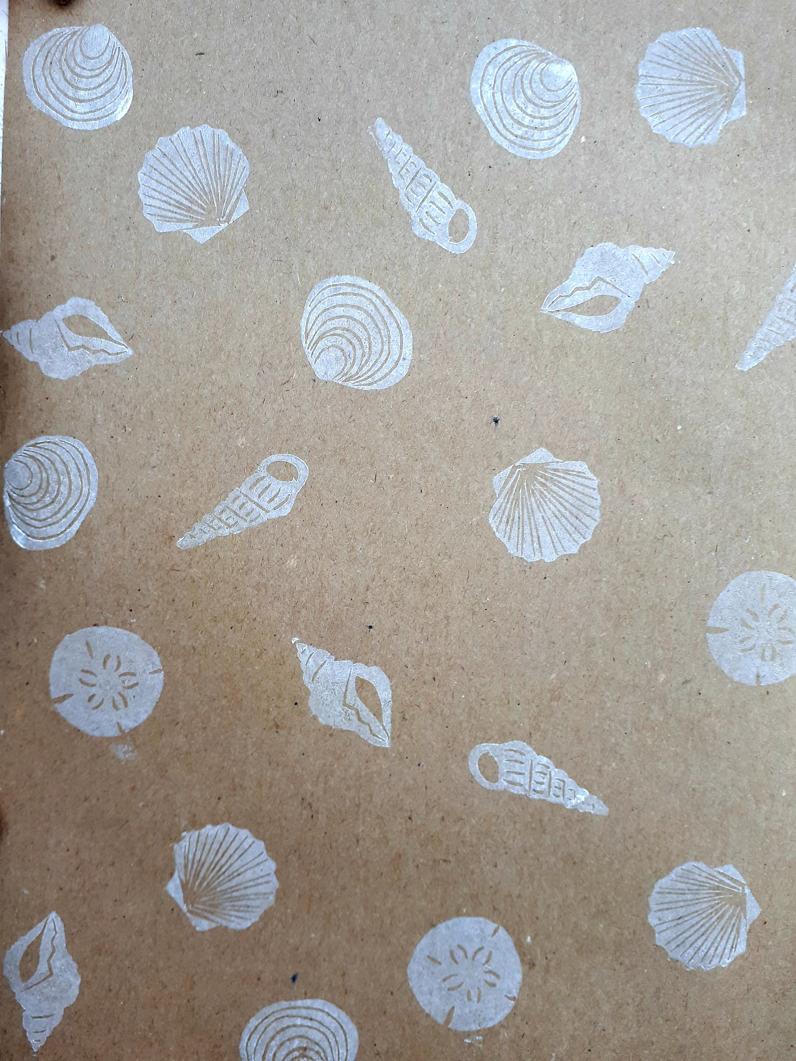 Seashell Ink Stamps, Shell Printing Block, DIY Eco Recyclable Wrapping ...