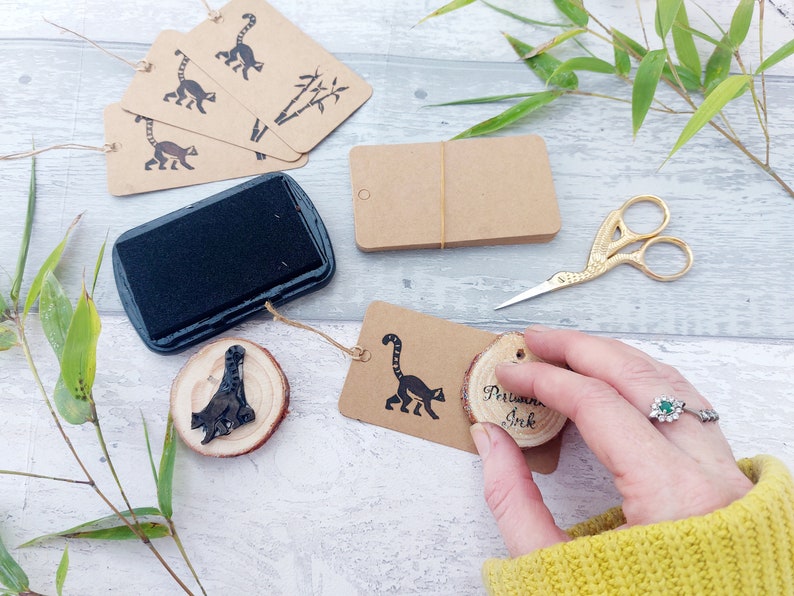 Hand Carved Jungle Animal Ink Stamps Rain Forest Rubber - Etsy