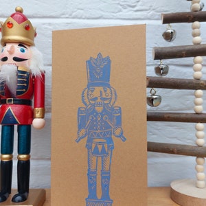 Handmade Nutcracker Christmas Card, Hand Printed Ballet Linocut Card ...