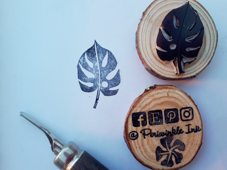 Tropical Leaves Ink Stamps Fern Ginkgo Monstera Hemp - Etsy UK