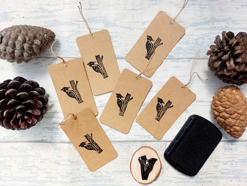 Hand Carved Woodland Animals Ink Stamps Forest Animals Rubber - Etsy