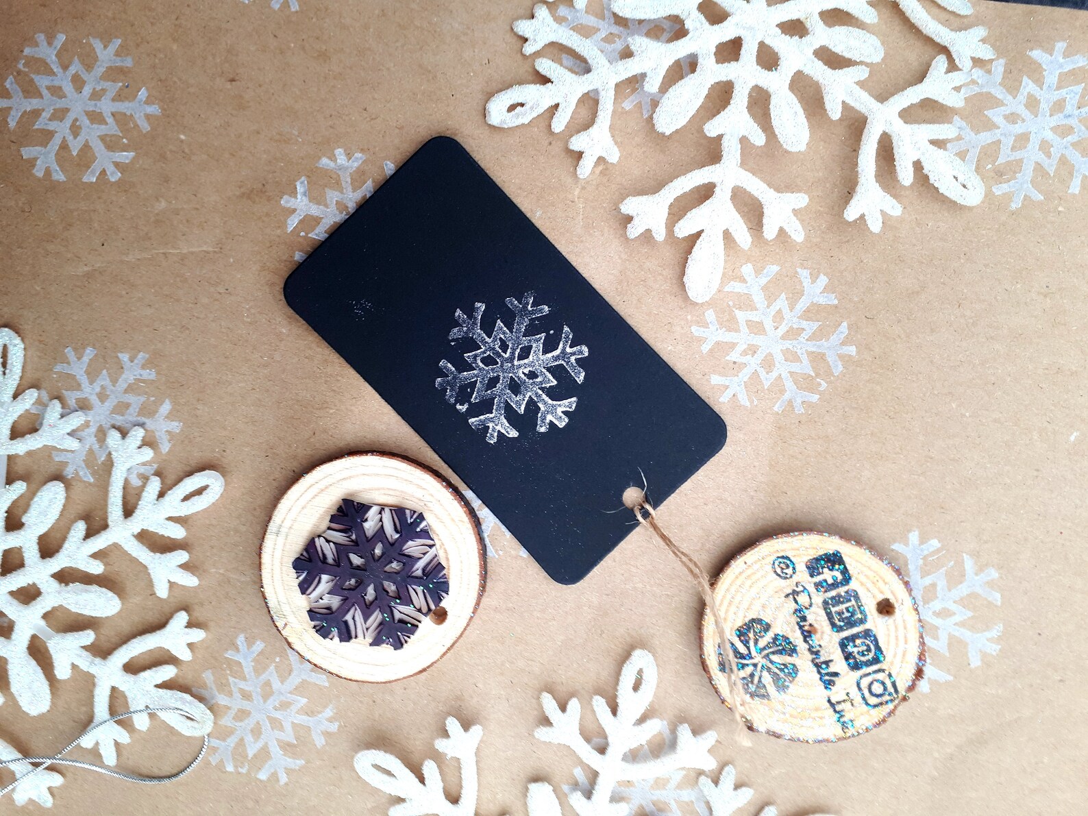 Snowflake Ink Stamps Christmas Printing Blocks Hand Carved - Etsy UK