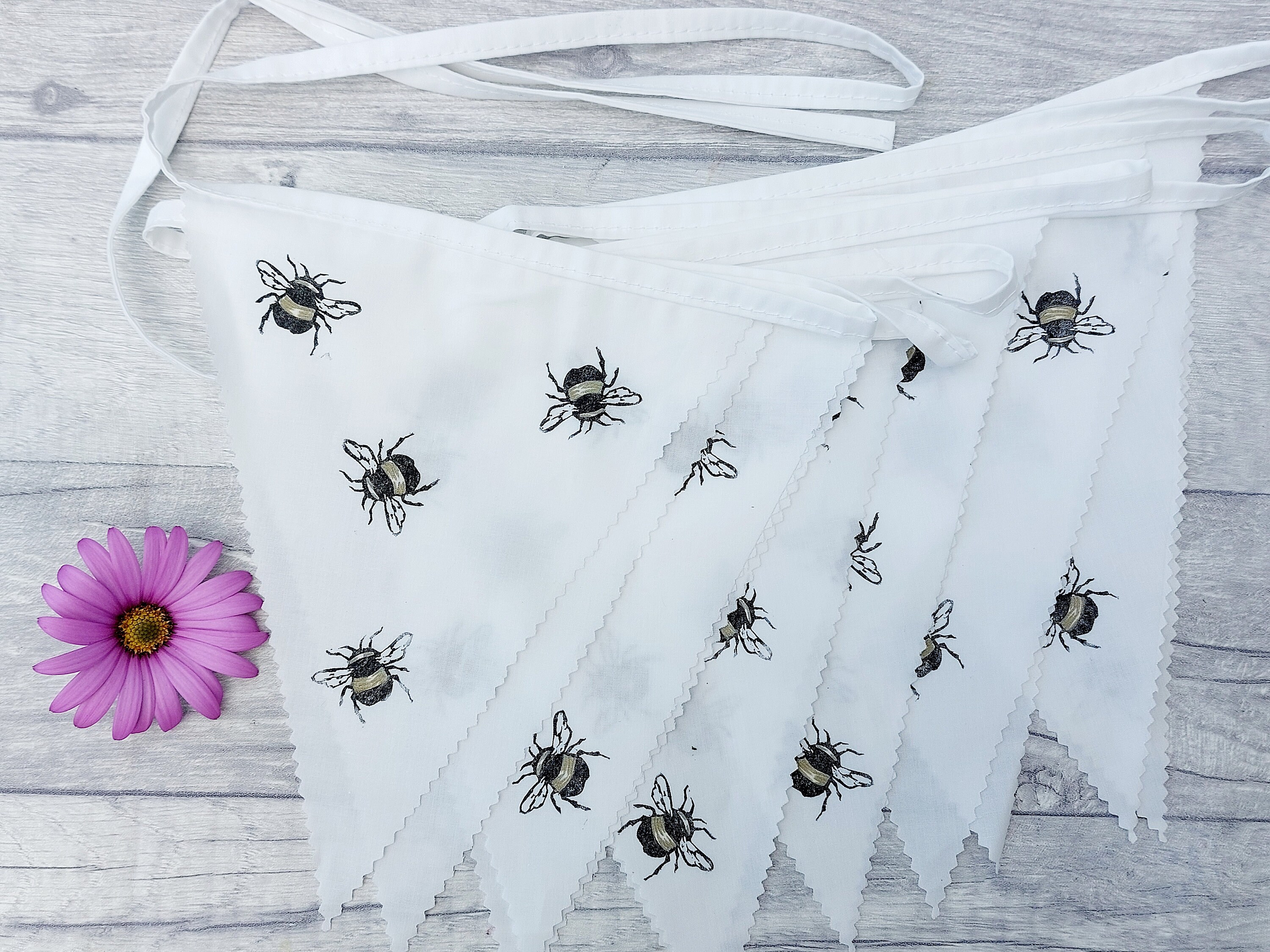 Hand Printed Linocut Bumble Bee Bunting Jubilee Garden Decor - Etsy UK