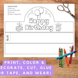 Happy Birthday Paper Crowns, It's My Birthday, Birthday Hat, Birthday ...