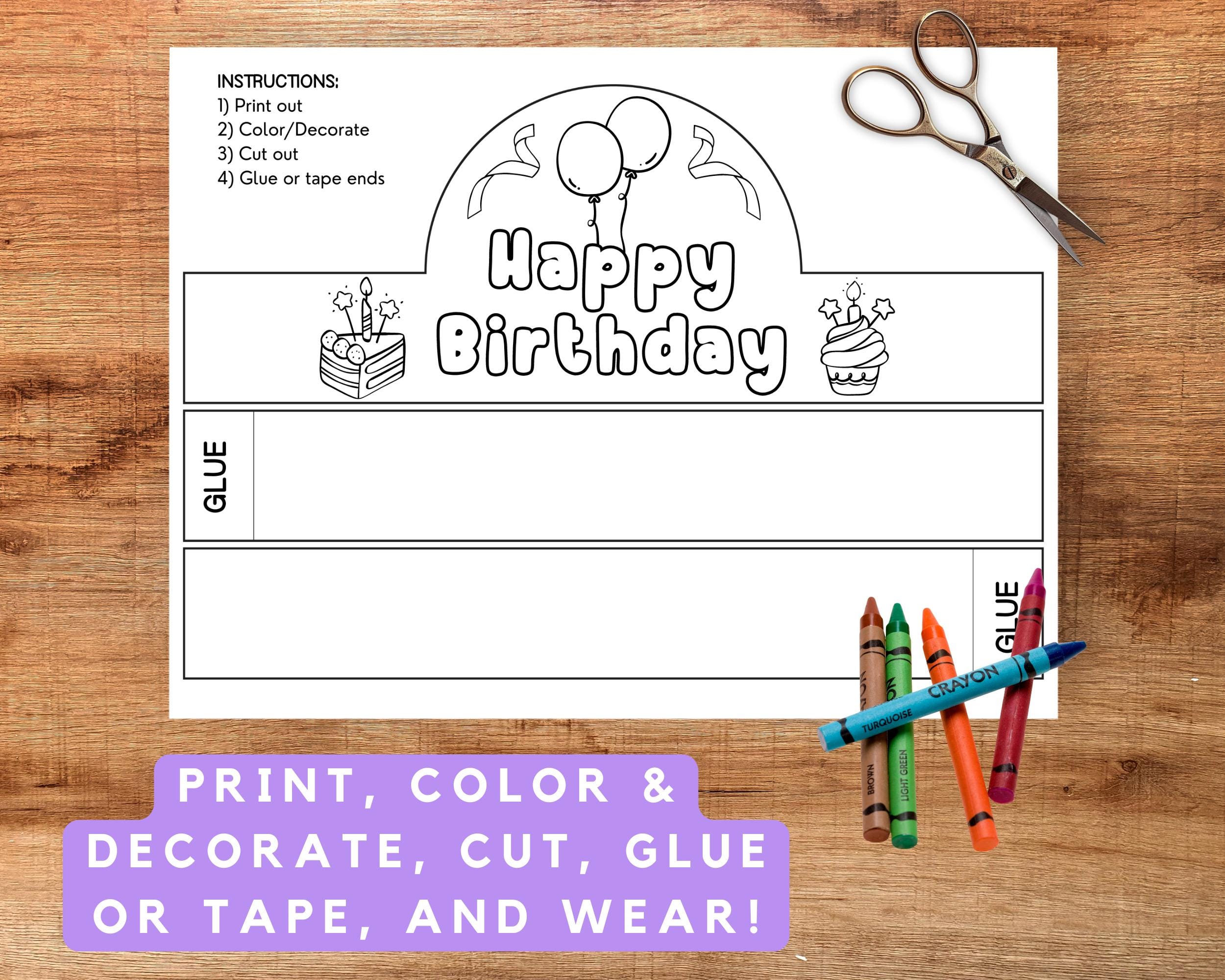 Happy Birthday Paper Crowns, It's My Birthday, Birthday Hat, Birthday ...