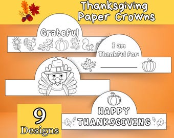 Halloween Paper Crowns, Coloring Craft for Kids, Paper Crown Craft ...