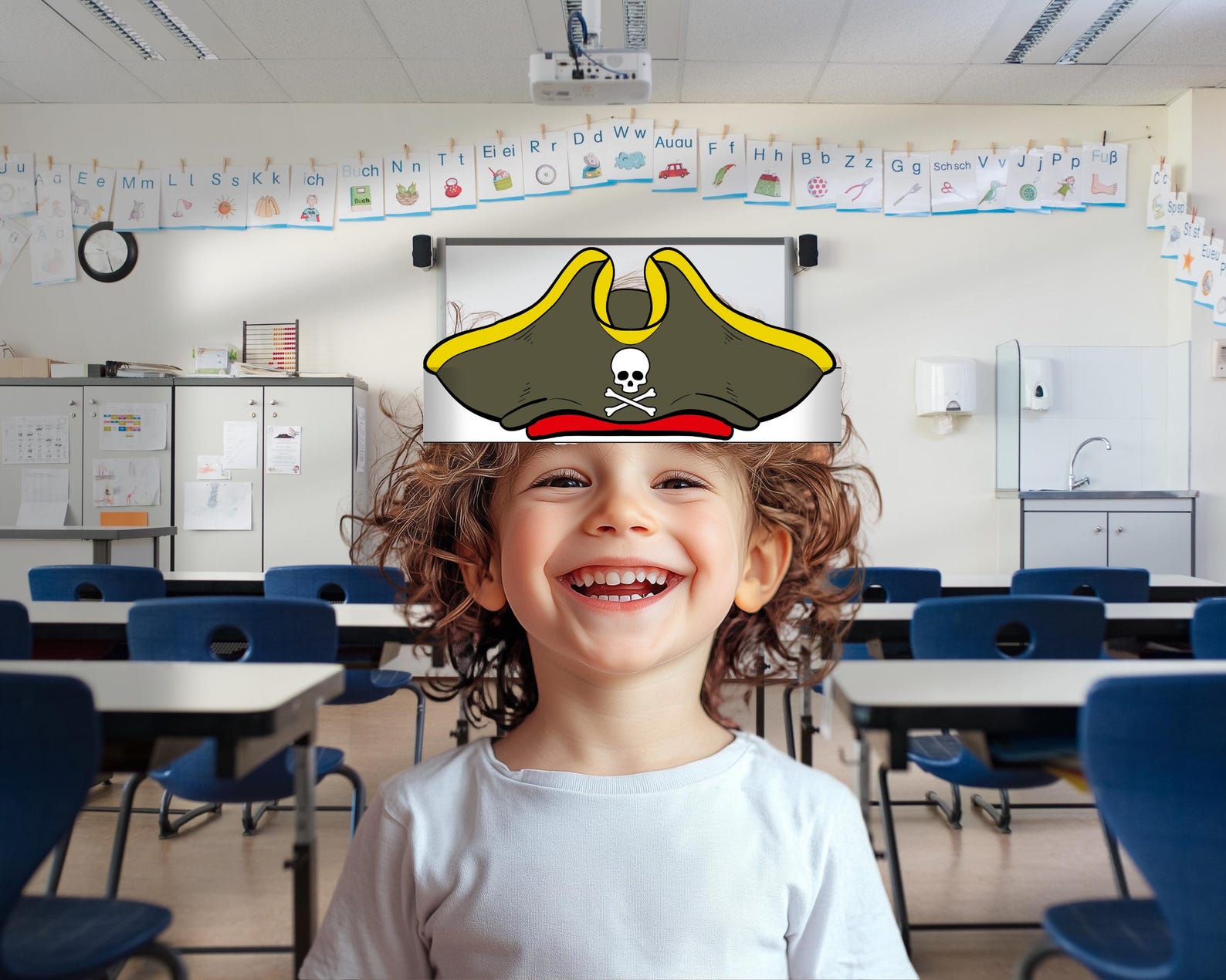 Pirate Paper Hat Crown, Pirate Costume, Coloring Craft for Kids ...