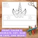 Unicorn Paper Crown, Unicorn Birthday Party, Unicorn Paper Craft ...