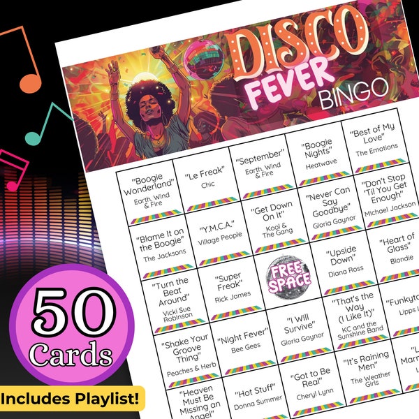 Disco Bingo Card - Etsy UK