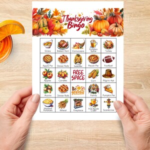 Thanksgiving Bingo, 50 Unique Bingo Cards, Thanksgiving Games ...