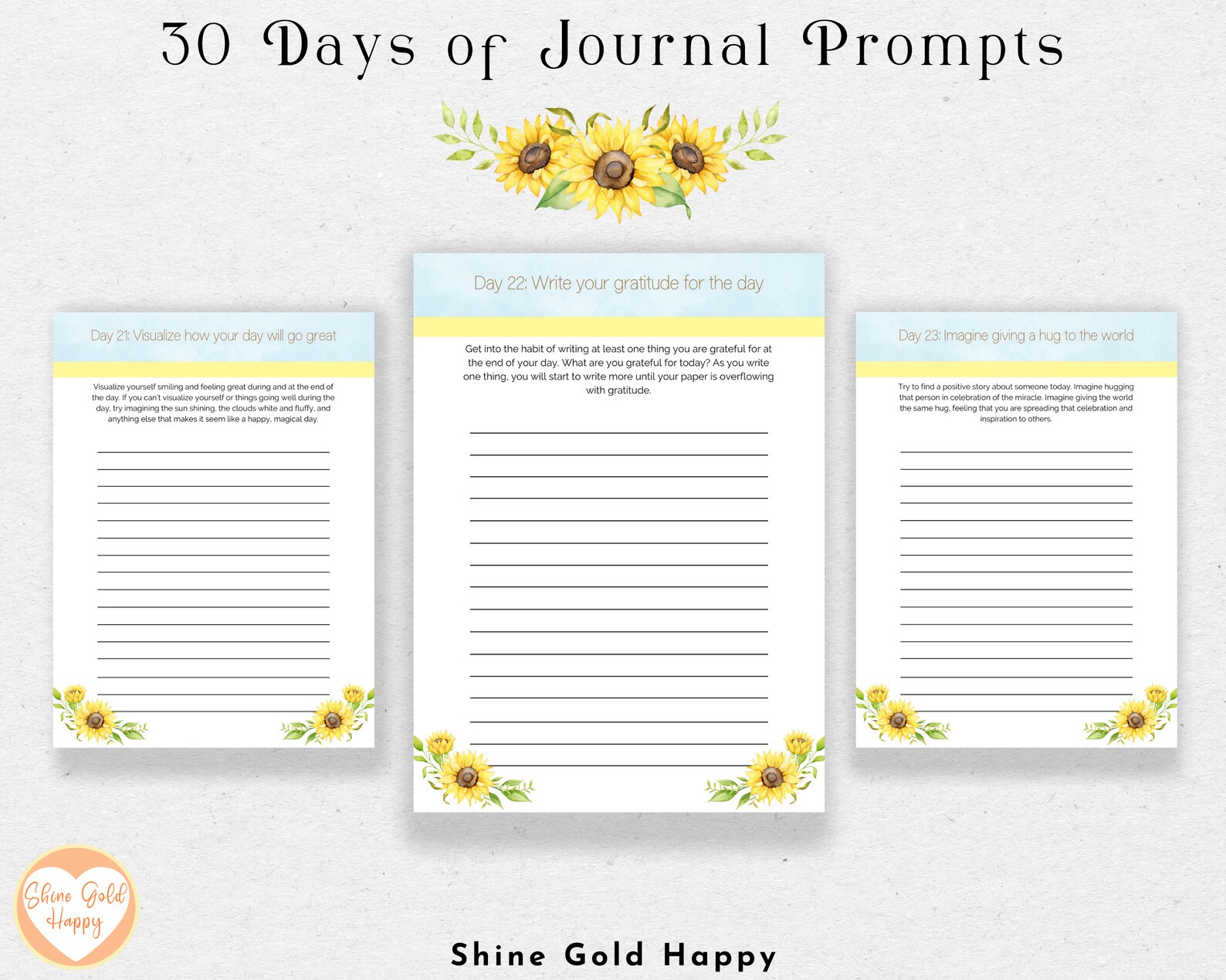 Happiness Habit in 30 Days Journal PDF Digital Download Printable - Etsy