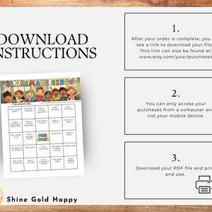 Classmate Bingo, Printable First Day of School Icebreaker Game to Get ...