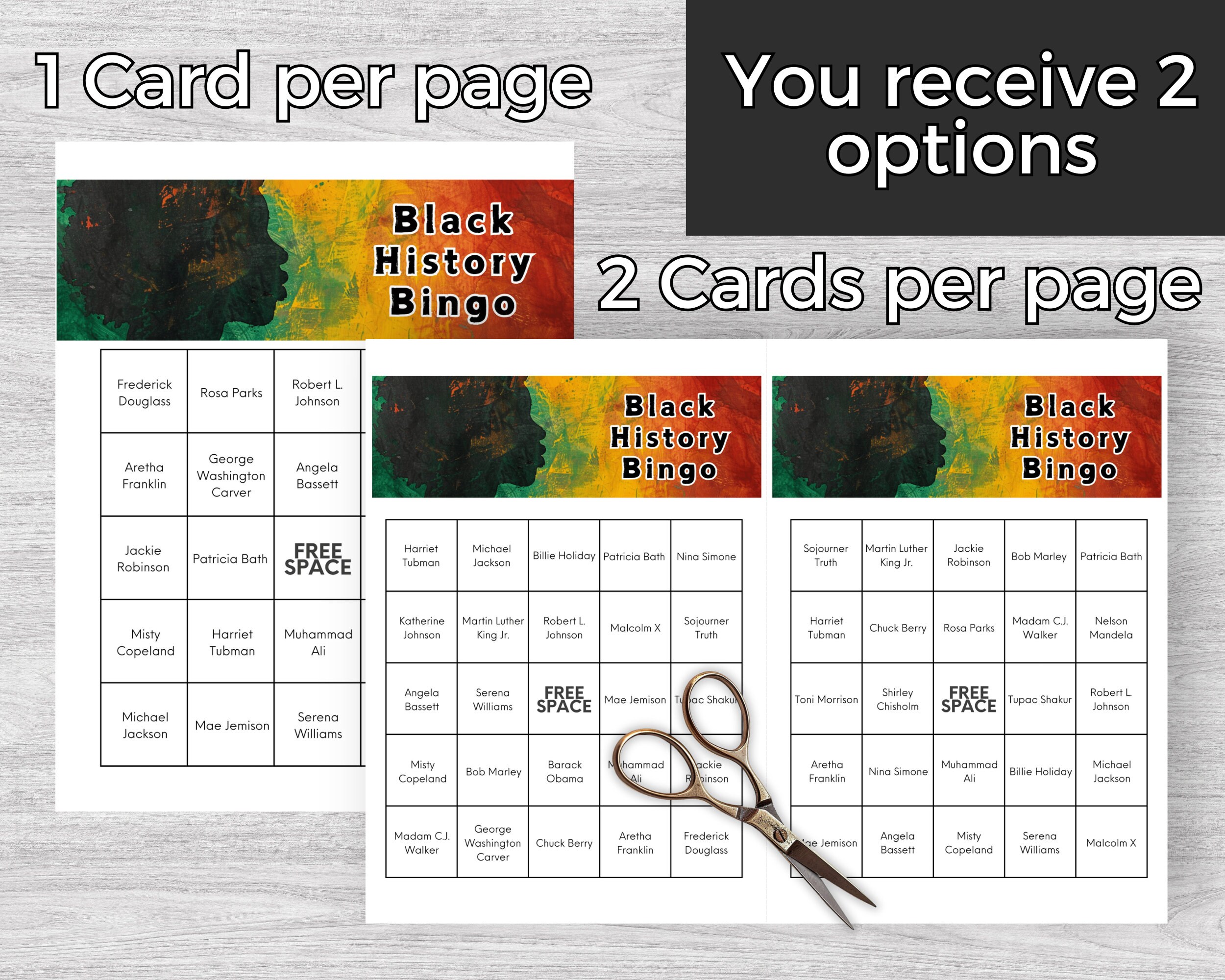 Printable Black History Bingo Game, Juneteenth, Black History Trivia ...