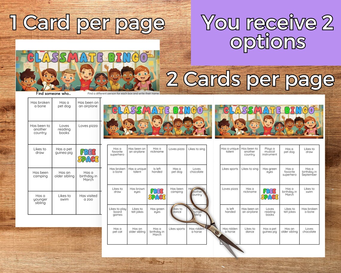 Classmate Bingo, Printable First Day of School Icebreaker Game to Get ...