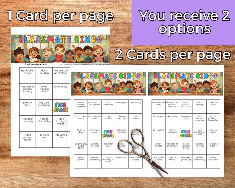 Classmate Bingo, Printable First Day of School Icebreaker Game to Get ...