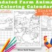 Undated Farm Animals Coloring Calendar PDF Digital Download Printable ...