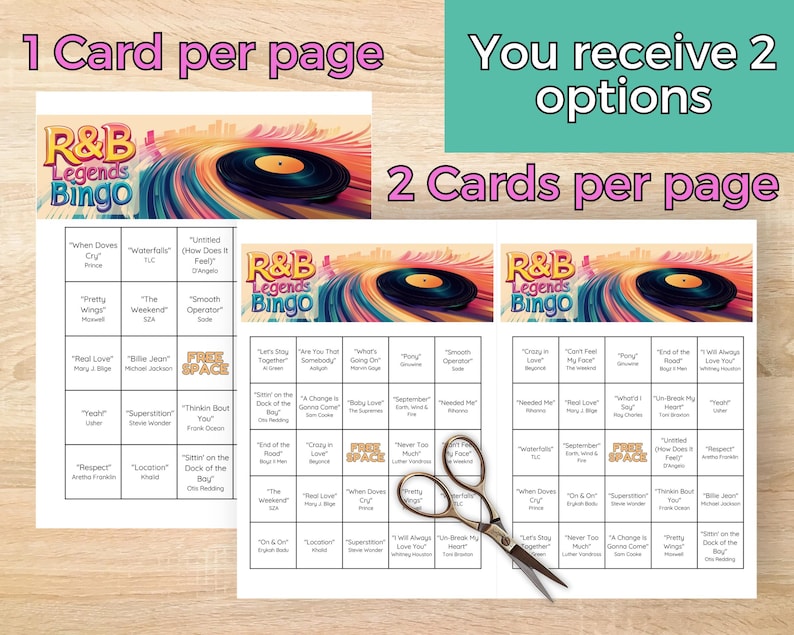 Rnb Legends Music Bingo, Soul Music, Motown, Spotify Playlist, 50 ...