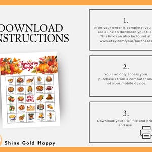 Thanksgiving Bingo, 50 Unique Bingo Cards, Thanksgiving Games Bingo ...