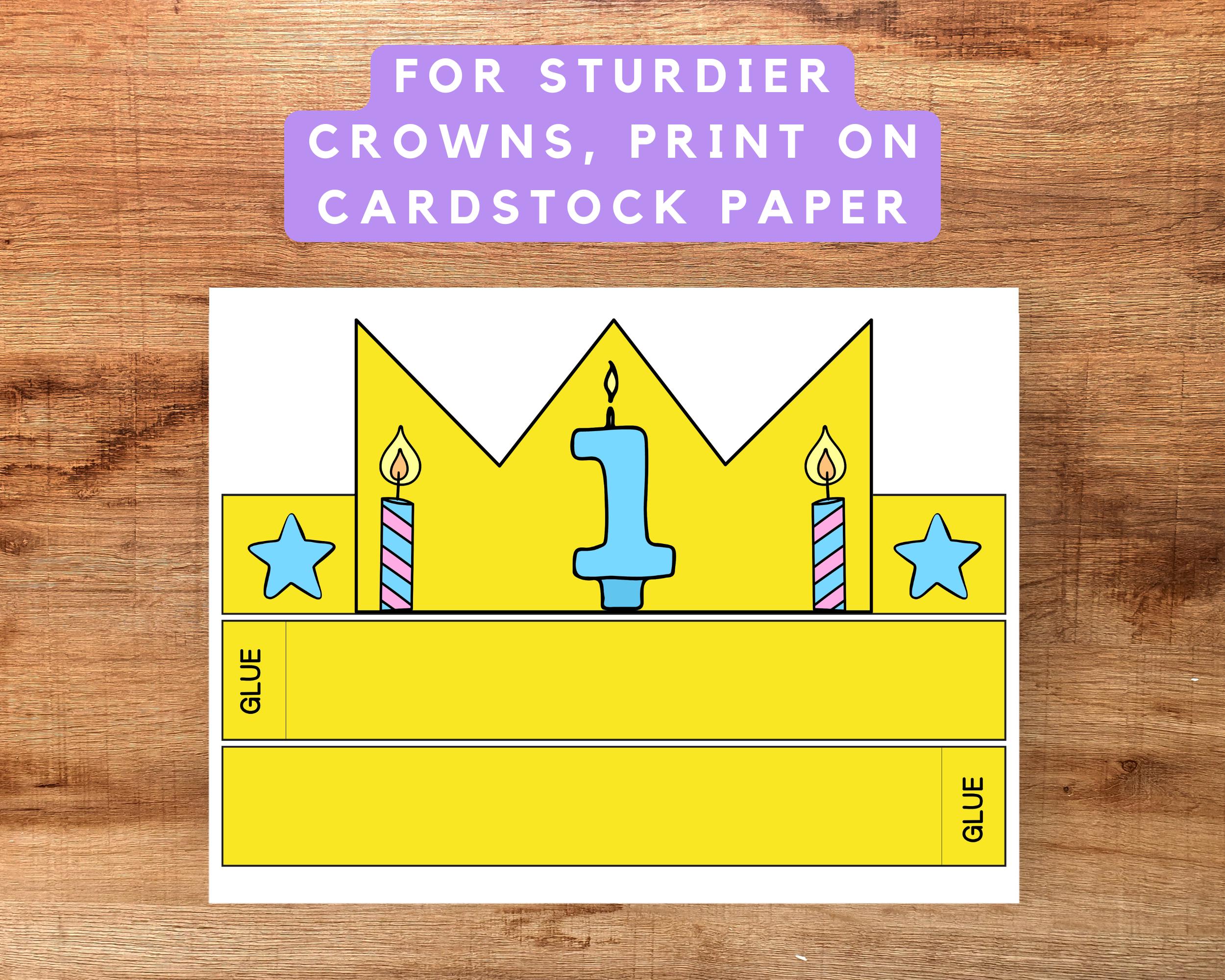 First Birthday Paper Crown, 1st Birthday Crown, Baby First Birthday ...