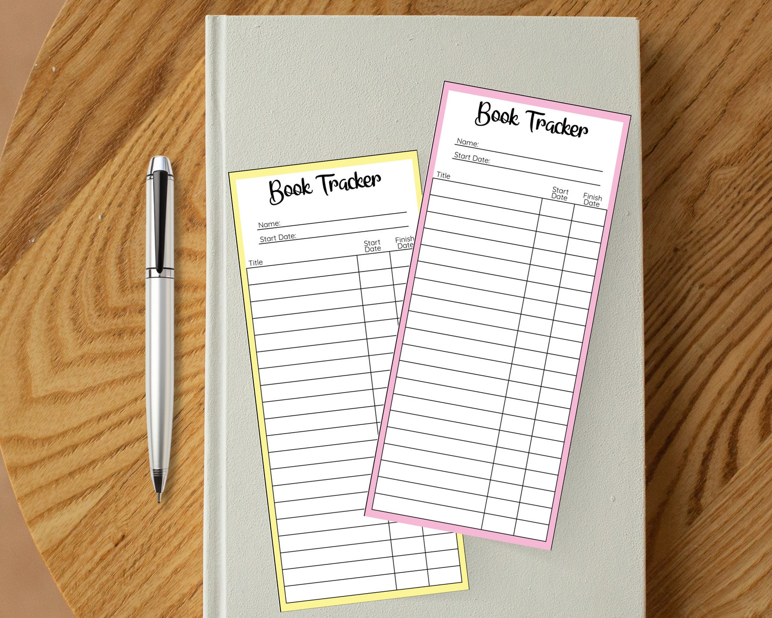 Book Tracker Bookmarks, Bright Pastels, Reading List Bookmark, Library ...