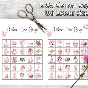 Mothers Day Bingo Printable Game, Mothers Day Games, 50 Bingo Cards ...