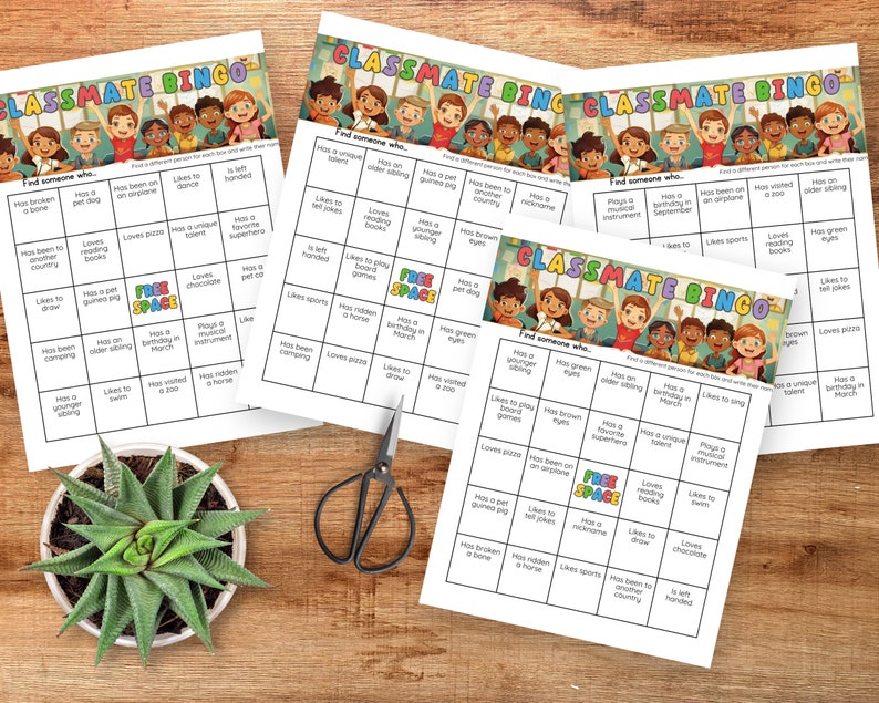Classmate Bingo, Printable First Day of School Icebreaker Game to Get ...
