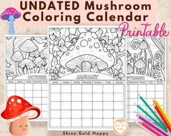 Printable Mushroom Coloring Page - Etsy UK